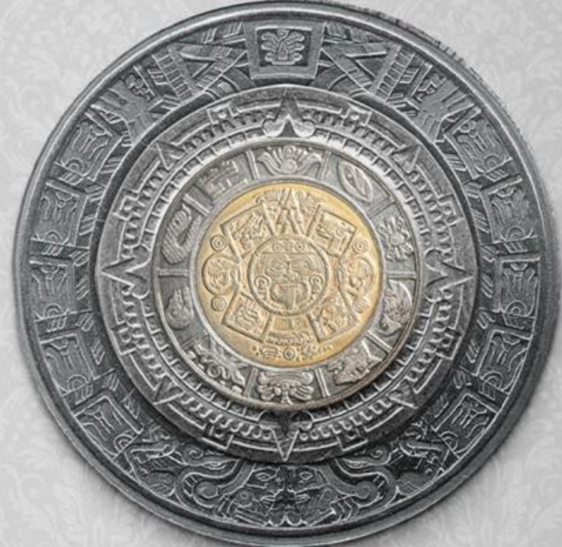 Calendario Azteca con monedas – Numismatica Enreda2